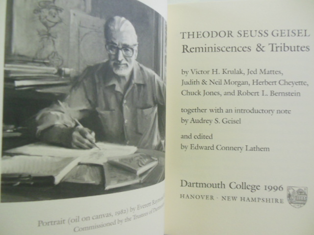 Theodore Seuss Geisel Reminiscences and Tributes (Dr. Seuss, 1996)