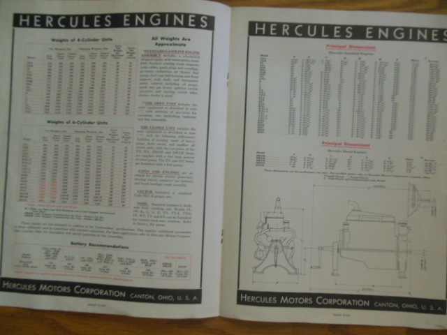 Hercules Engines, Hercules Motors Corporation Bulletin SP-136