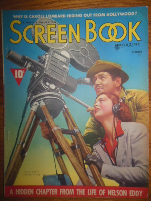 Screen Book Magazine October, 1938 (Nelson Eddy, Carole Lombard, Ginger ...