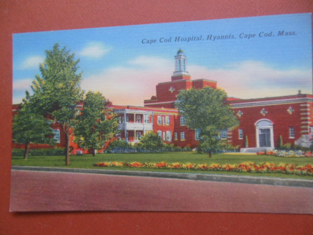 Postcard Cape Cod Hospital, Hyannis, Cape Cod, Mass.