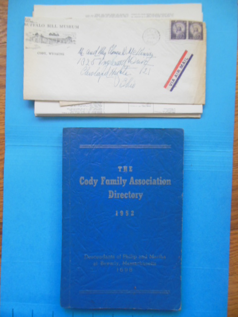 The Cody Family Association Directory 1952 (Letters, Family Tree ...