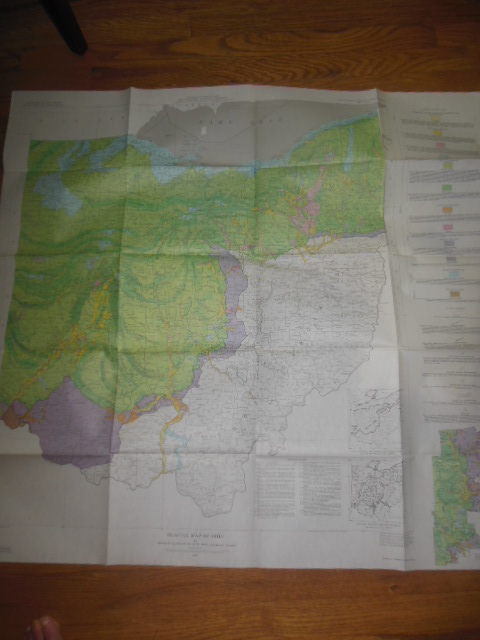 Glacial Map of Ohio; What the Glaciers Did to Ohio (1967)