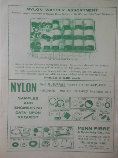 Penn Fibre & Specialty Co. Inc. Nylon Price List and Color Chart