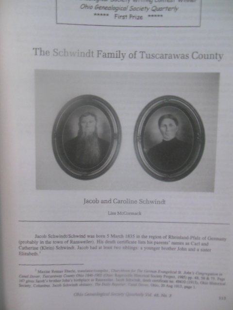 Ohio Genealogical Society Quarterly September, 2008 (Ansel Stevens ...