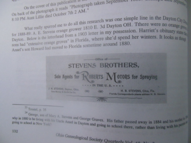 Ohio Genealogical Society Quarterly September, 2008 (Ansel Stevens ...