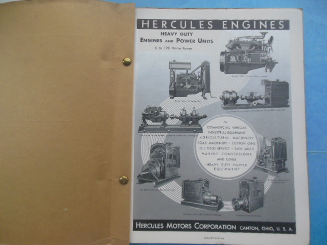 Hercules Engines and Power Units (25 bulletins 1933-34)