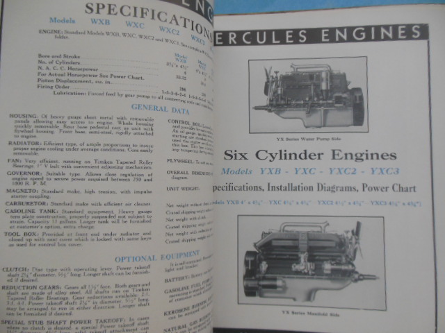Hercules Engines and Power Units (25 bulletins 1933-34)