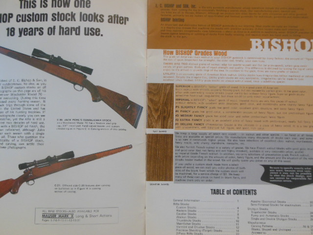 E.C. Bishop & Son Inc. Gun Stocks Catalog No. 702