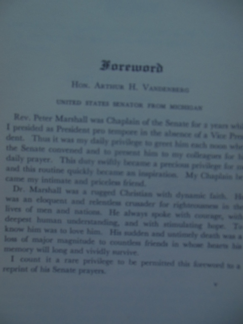 Prayers by The Rev. Peter Marshall at the Opeining of the Daily ...