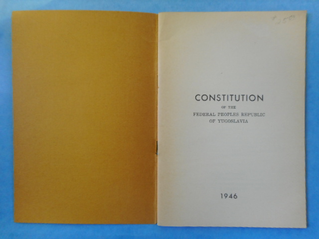 Constitution of the Federal Peoples Republic of Yugoslavia