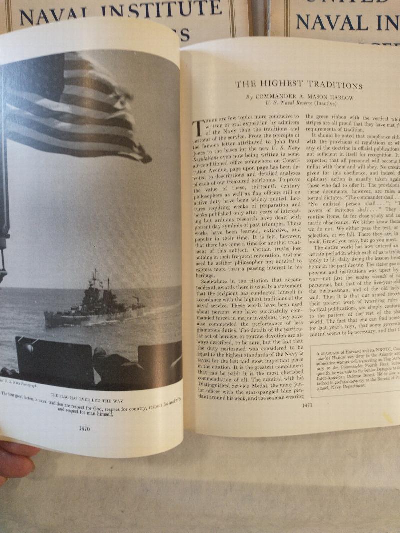 UNITED STATES NAVAL INSTITUTE PROCEEDINGS 5 ISSUES 1947 - 1948